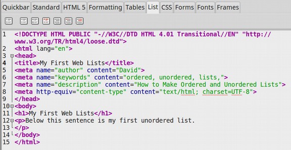 1 4 Ordered Unordered Nested Lists